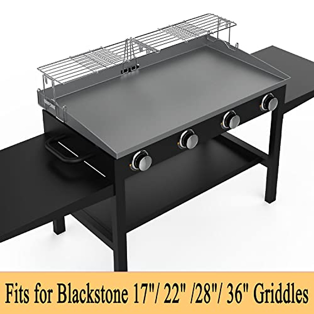 MOASKER Adjustable Griddle Warming Rack for Blackstone 17" 22" 28" 36" Griddles, Stainless Steel Extend Cooking Shelf BBQ Accessories for Blackstone 1554 1517 1883 1984 1666 1650 1825 Grills