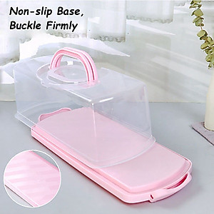 14 inch Square Cake Carrier Holder With Lid and Handle,Reusable Cupcake Package Box Perfect for Transporting Cakes,Pie,Toast,Desserts