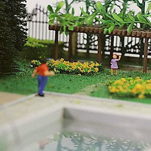 P100W 100pcs 1:87 Painted Figures HO Scale Standing People Assorted Poses Model Trains