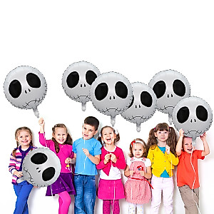 10 Pcs Halloween Skull Balloons - Halloween Party Decorations
