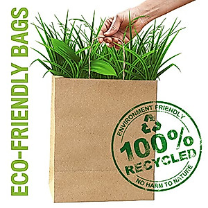 WDC Brown paper bags with handles bulk, 75 craft bags, 25 each (large, medium & small). Plain paper bags great for shopping, gift bag with assorted sizes