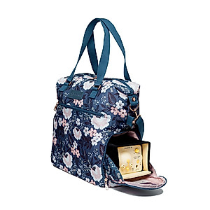 Sarah Wells Lizzy Breast Pump Bag - Compatible with Spectra, Medela, and More - Insulated Cooler Pocket (Le Floral)