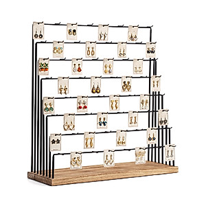 Earring Display Stands for Selling, Earring Rack Display Holder Stand, Jewelry Display for Selling Earring Cards, Bracelets, Hair Accessories, Rings, Necklaces 39" W x 23" D x 19" H (64 Hooks)