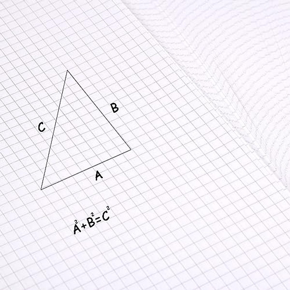 KAISA Composition Notebooks, Graph Ruled, 9-3/4" x 7-1/2" Quad Ruled, Black Marble Covers Composition Notepads Journal Notebooks 100 Sheets 4 Pack