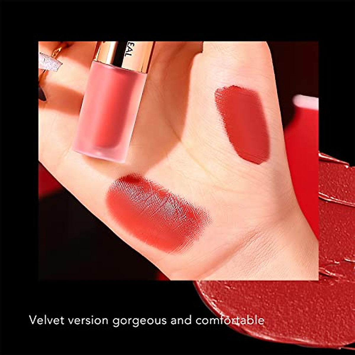 KUAILEGO ROSE GOLD 2 In 1 Matte Lipstick & Liquid Lipstick, Full Color Lip Gloss, Matte Finish, Nude, Long Wear Waterproof Velvet Lipstick (04)