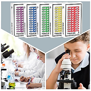 Plastic Prepared Microscope Slides for Kids, Cainda 60pcs Animals Insects Plants Flowers Biological Sample, Stereo Microscope Slide for Students Adult Biology Science Programs