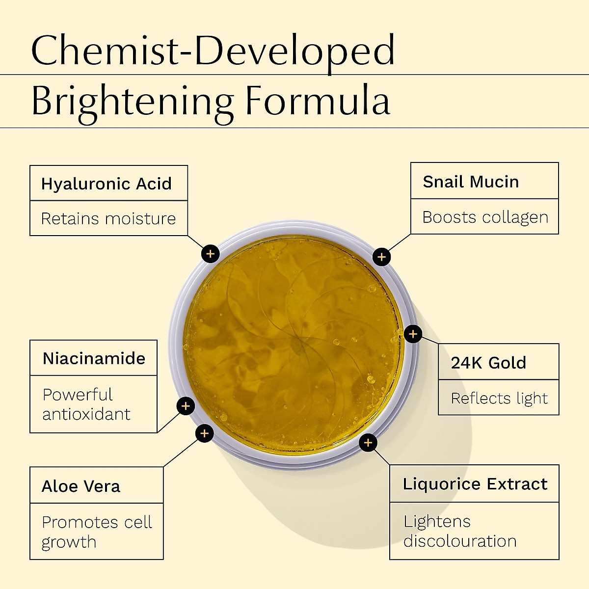 Eye Mask, Under Eye Patches, Gold Eye Patches for Puffy Eyes Reduce Dark Circles, 24k Gold Eye Masks w/Collagen & Snail Peptides, Puffiness, Moisturizing Eye Gel Pads, 30 Pairs, Under Eye Masks