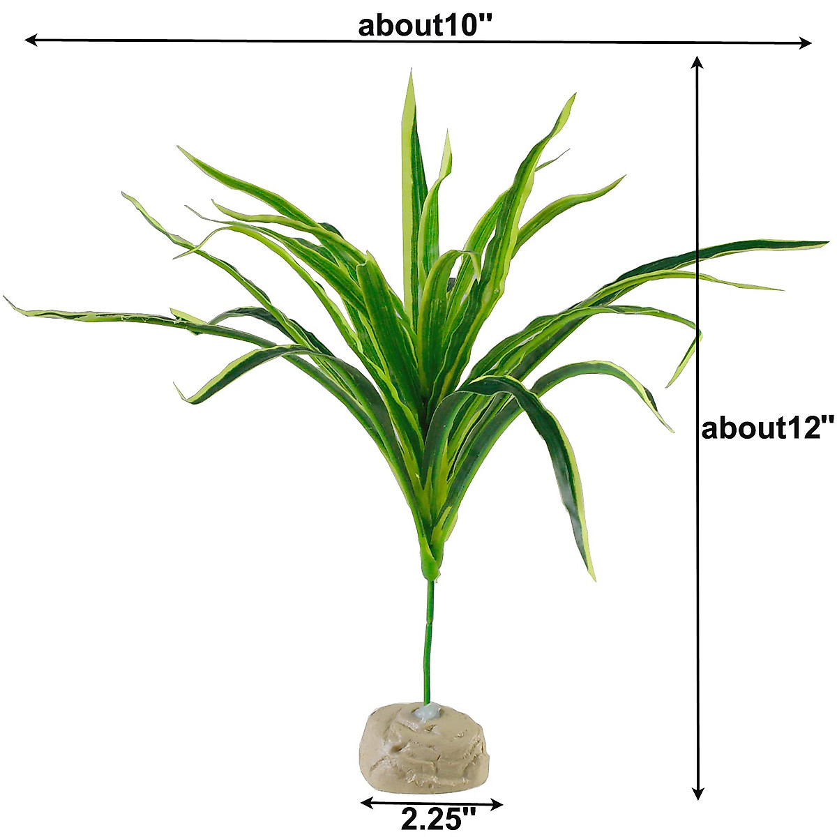 AQUANEAT Terrarium Plant, Reptile Plant, Fake Plant for Reptiles, Terrarium Reptile Décor for Amphibian Habitat