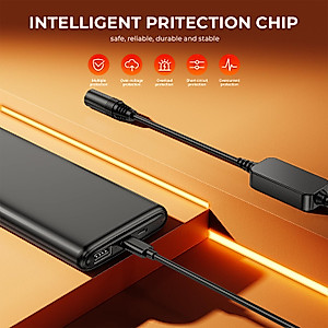 Heated Jacket Battery Type C Step-Up Adapter Charger Cable Compatible with Metabo,M12,Milwaukee,Makita,Snap-on,Craftsman,AEG,Dewalt,Revean,Ridgid,RYOBl 12V Hoodie