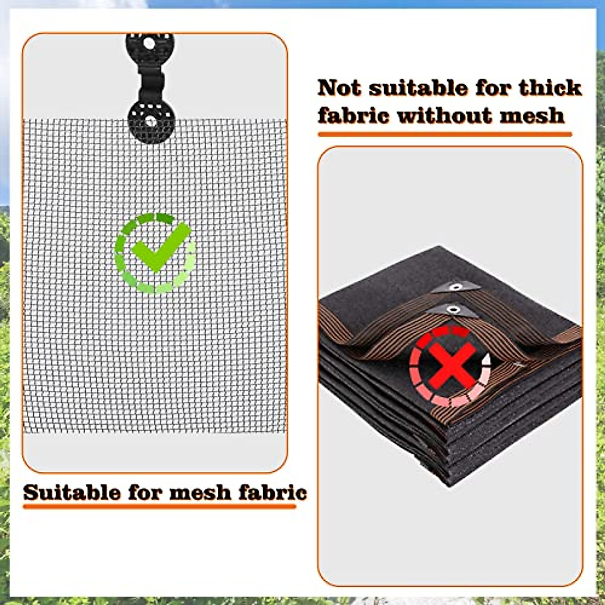 40 Piece Shade Cloth Plastic Clips Round Plastic Black Clips for Sun Shade Net, Anti Bird Netting, Garden Netting, Shade Netting, Shade Fabric Accessories