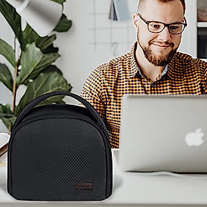 Gloppie Lunch Box Insulated Lunch Bag for Men Women Lunch Cooler Bags Black Lunch Tote Bag for Bento Box Lunch Containers Adult Lunchbox Lunchbag Work Office Picnic