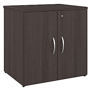 Bush Business Furniture Studio C Office Storage Cabinet with Doors, Storm Gray