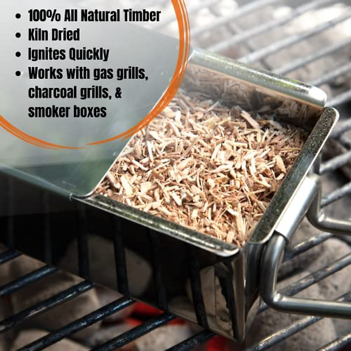 Camerons Smoking Chips- Kiln Dried, 100 Percent Natural Extra Fine Wood Smoker Sawdust Shavings (Hickory, 3 Pack)