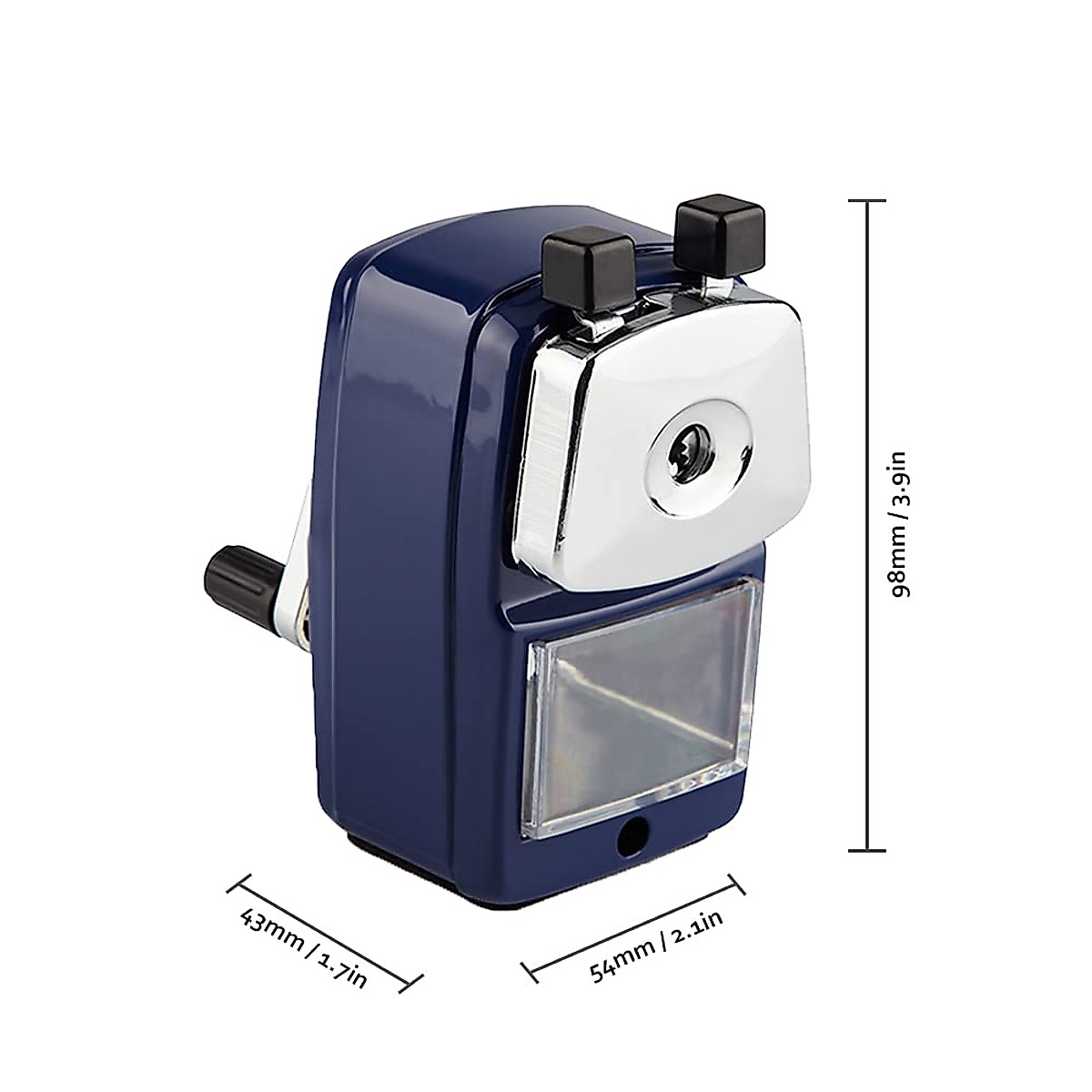 Pencil Sharpener, School Office Desktop Hand Crank Manual Sharpener for Children,Pencil Sharpener for Kids Home Desks (Red)