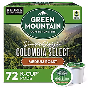 Green Mountain Coffee Roasters Colombia Select, Single-Serve Keurig K-Cup Pods, Medium Roast Coffee, 12 Count (Pack of 6) - Packaging May Vary