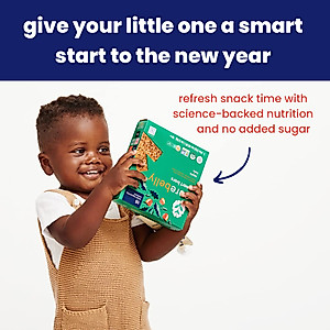 Cerebelly Toddler Snack Bars – Organic Carrot Date Smart Bars (Pack of 5), Healthy & Organic Whole Grain Bars with Veggies & Fruit, 16 Brain-supporting Nutrients from Superfoods, Nut Free, No Added Sugar, Made with Gluten Free Ingredients