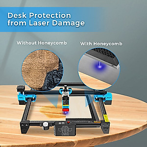 Twotrees Laser Cutter Honeycomb Working Panel Set,15.7x15.7x0.87 inch Honeycomb Laser Bed for CO2 or Diode Laser Engraver Cutting Machine,Honeycomb Working Table with Aluminum Plate