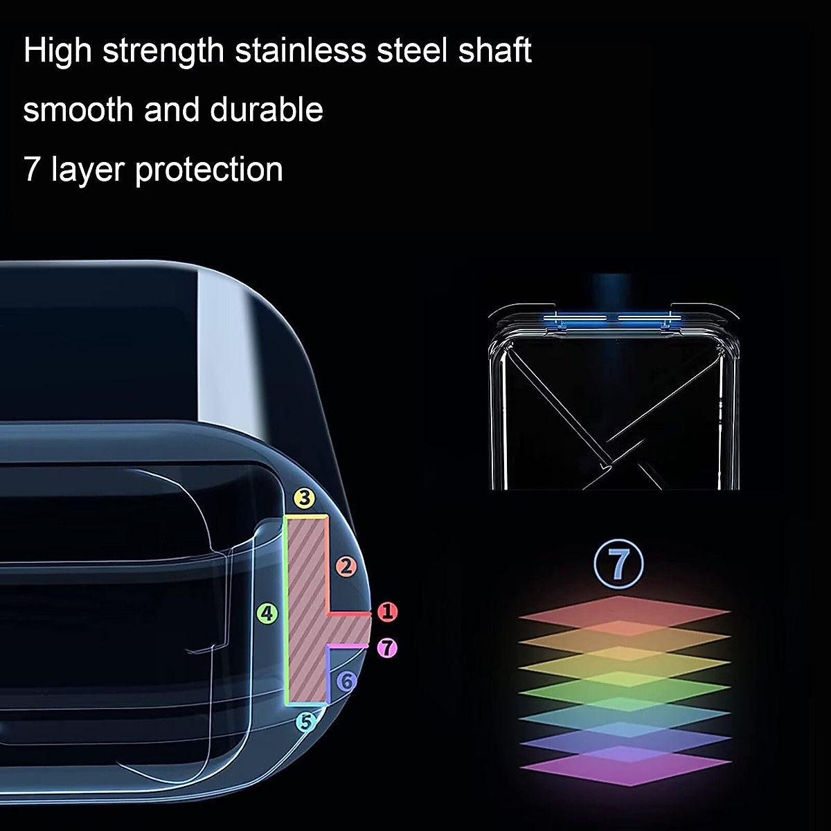 whoobell Retainer Case, Cute Retainer Case with Slim, Night Mouth Guard Case with Lid Hinge, Large Aligner Case, Inner Size 2.56, 2.36, 0.79inch（1pack