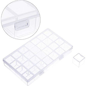 Large Separate 28 Grids Diamond Embroidery Box Plastic Diamond Painting Accessories Diamond Painting Kit Jewelry Organize Box Beads Organizer Storage Craft Box (4)