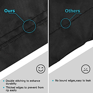 iCOVER Grill Cover- 82 Inch 600D Heavy-Duty Water Proof Patio Outdoor Black Canvas Oversize BBQ Barbecue Smoker Grill Cover G21607 for Weber Char-Broil Brinkmann Holland Napoleon JennAir