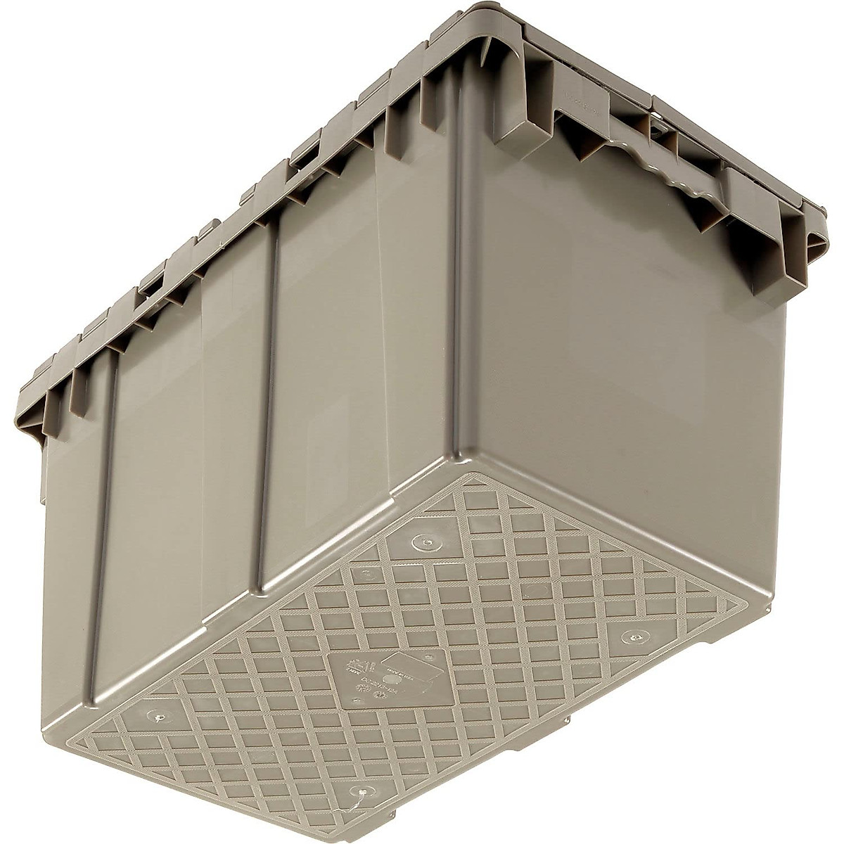 Distribution Container With Hinged Lid 22-3/8x13x13 Gray
