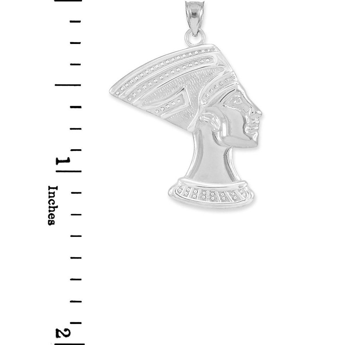 High Polish 925 Sterling Silver Egyptian Queen Nefertiti Charm Pendant