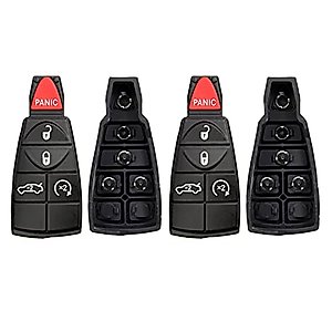 Lot of 2x New Replacement Key fob Rubber Button Compatible with & Fit For Chrysler Dodge Jeep