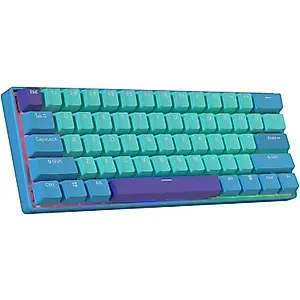 BOYI 60% Cherry MX Switch Green Mini Mechanical Keyboard, 61 Key Mini RGB PBT Keycap Type-C Wired NKRO Programmable Mechanical Gaming Keyboard(Cherry MX Brown Swtich)