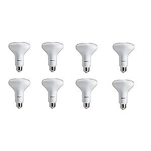 Philips LED Dimmable BR30 Light Bulb: 650-Lumen, 2700-Kelvin, 9-Watt (65-Watt Equivalent), E26 Base, Soft White, 8-Pack