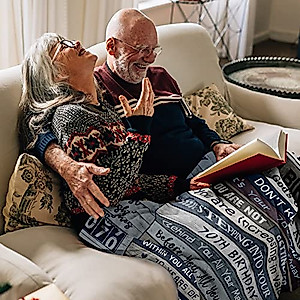 Nuritus 70th Birthday Gifts for Women Men, Best Gifts for 70 Year Old Woman, 70th Birthday Decorations for Women, 1953 Happy 70 Year Old Birthday Gifts for Men Blanket 50"x60"