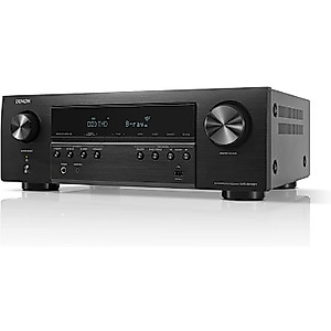 Denon - AVR-S570BT Receiver, 5.2 Channel, 8K Ultra HD Audio and Video, Home Theater System, Built-in Bluetooth and USB - Black | Includes Kwalicable Micro SD Card & Cleaning Cloth