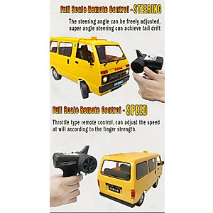 The perseids Remote Control Car WPL D42 RTR RC Drift Cars, 1/10 Full Scale RC Rock Crawler 2.4Ghz Offroad RC Truck and Trailer All Terrain Car RC Racing Climb Vehicle High Speed Van Car