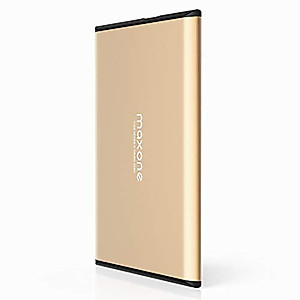 Maxone 500GB Ultra Slim Portable External Hard Drive HDD USB 3.0 for PC, Mac, Laptop, PS4, Xbox one - Gold