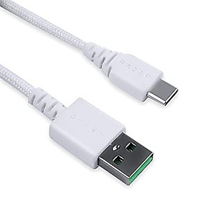 HUYUN USB C to USB Data Charging Cord Compatible for Razer Viper V2 Pro/DeathAdder V3 Pro/Basilisk V3 Pro Wireless Gaming Mouse Adapter (White)