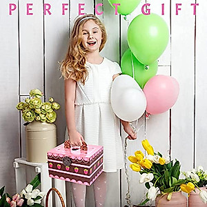 Lawcephun Wooden Tea Party Set for Little Girls, 30pcs Princess Tea Set Toy for Pretend Play, Montessori Toys for Toddlers Age 3-6, Birthday Gifts for Girls & Boys