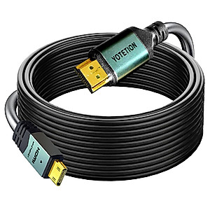 YOTETION Mini HDMI to HDMI Cable 50FT, High-Speed HDMI to Mini HDMI Support 3D 4K/60Hz 1080p 720p Compatible with Camera, Camcorder, Tablet and Graphics/Video Card, Laptop, Raspberry Pi Zero W