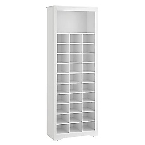VASAGLE Shoe Storage Cabinet, 10 Tier Shoe Rack Organizer, Holds Up to 30 Pairs of Shoes, for Entryway Bedroom, 12.6 x 24.8 x 73.6 Inches, White ULBS273T14