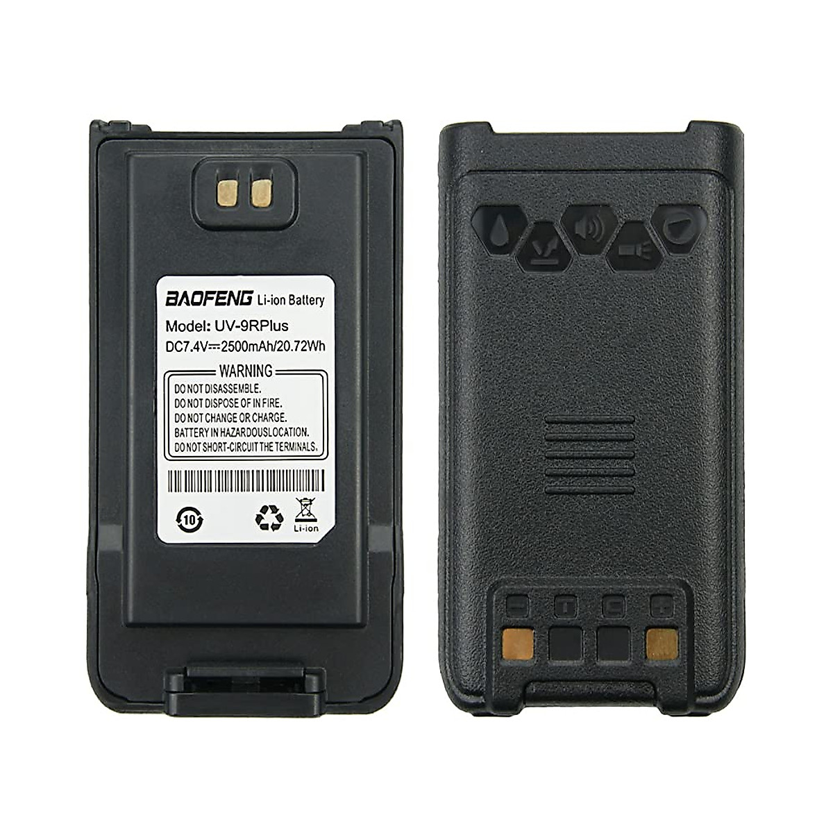 Vineyuan 7.4V 2500mAh Li-ion Replacement Battery for Baofeng UV-9R Plus Two Way Radio Battery