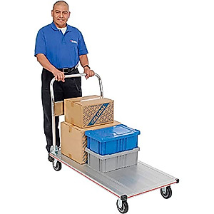 Global Industrial Folding Platform Truck, Aluminum, 48 x 24, 600 Lb. Capacity