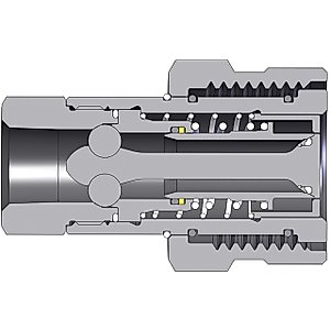 Dixon 10VEPF10 Steel Flush Face VEP Coupler x 1-1/4"-11.5" Female NPTF, 1-1/4" Body Size, 4"