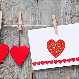 500 Pieces Valentine's Day Heart Stickers- 1.5 in Funky Heart Sticker Self Adhesive Love Heart Stickers for Envelope Valentines Mother's Day Wedding Birthday Party Decoration (8-Style)