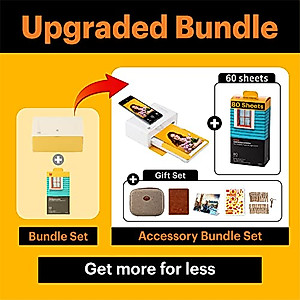 KODAK Dock Plus 4Pass Instant Photo Printer (4x6 inches) + 90 Sheets Gift Bundle