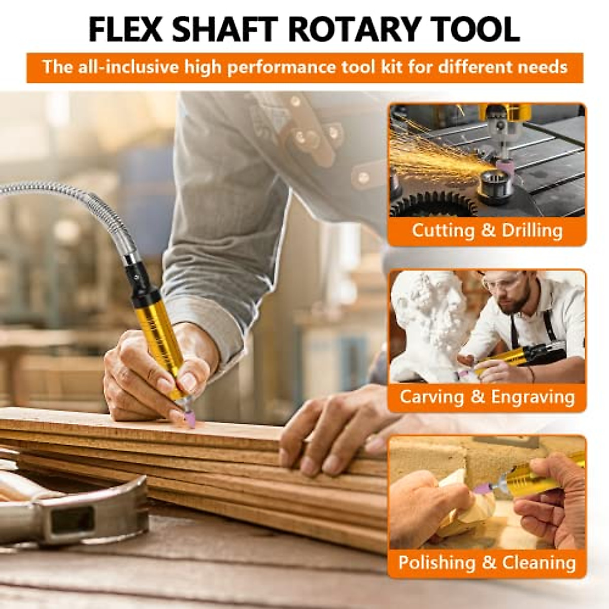 Shaft Grinder 780W Rotary Tool 500-25000RPM Rotary Carver with 0.26" 3-Jaw Chuck & Stepless Speed Foot Pedal Hanging Grinding Machine Accessories for Jewelry Polishing Grinding DIY