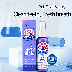 Petry Oral Spray, Petry Teeth Cleaning Spray for Dogs & Cats, Pet Breath Freshener Spray Care Cleaner 60ml, Pet Oral Spray Clean Teeth, Dog and Cat Natural Breath Freshener