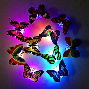 CactusAngui Night Light, Color Changing Cute Butterfly LED Night Light, Suitable for Bedroom, Bathroom, Toilet, Stairs, Kitchen, Hallway, Compact Nightlight, Warm White