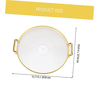 Cabilock Desktop Storage Tray Dresser Decor Snack Container Wedding Decorations Snack Containers Home Fruits Plate Dry Fruits Decorative Tray Dressing Table Golden Abs Dessert Snacks Plate