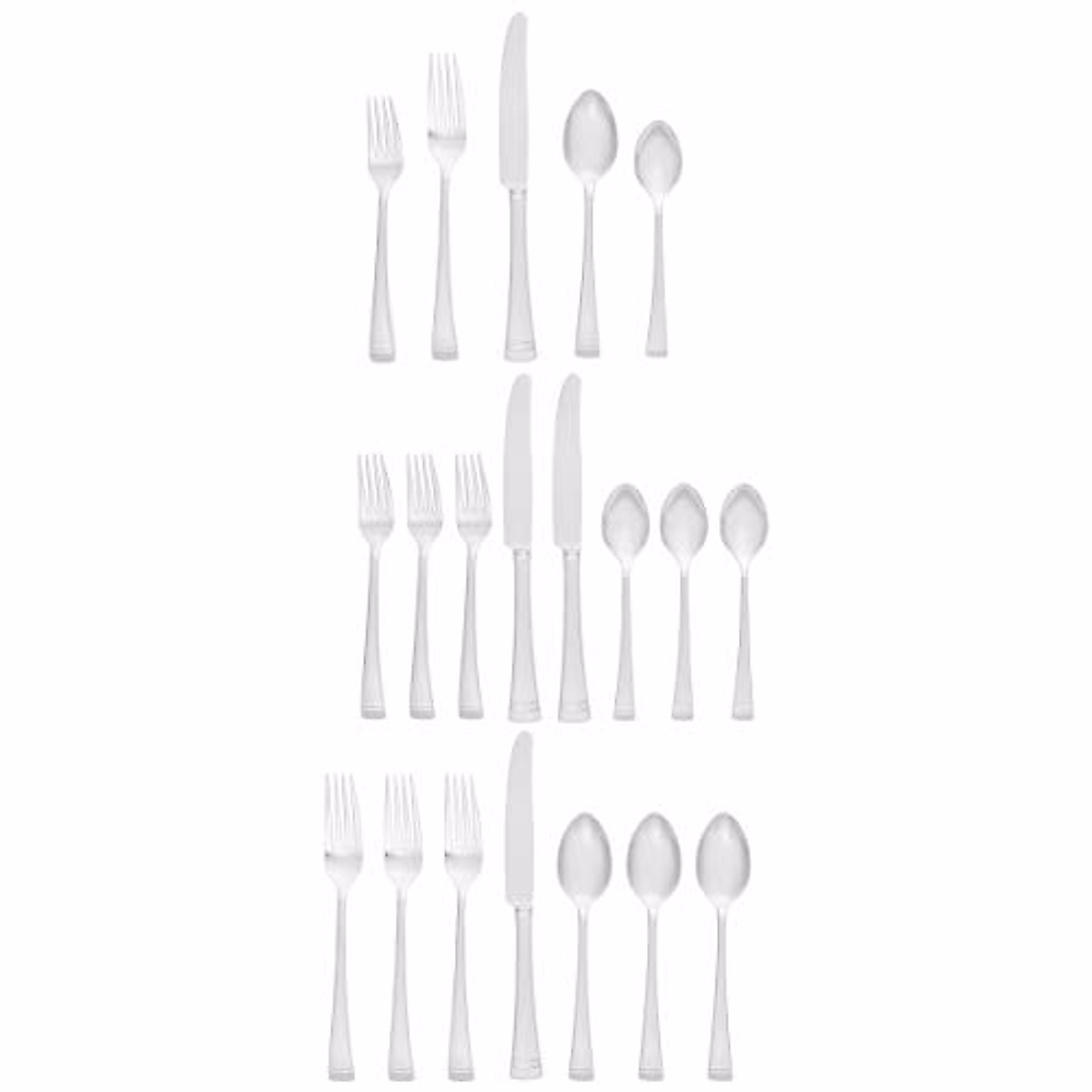 Lenox Frosted Federal Platinum 20Pc Flatware Set, 3.10 LB