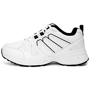 Women Cross Trainer Walking Shoes Fitness with Arch Support White Black