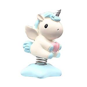 Amosfun Unicorn Dashboard Bobble 10.5x6x5 cm Shaking Head Dancing Unicorn Figurine Car Board Decorations Unicorn Party Favors Gifts