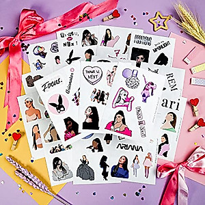 BulbaCraft 100Pcs Ariana Stickers - Pop Singer Stickers, R&B‎ Singer Stickers, Stickers for Teens, Music Stickers for Laptop, Stickers for Teens, Teen Girl Gifts
